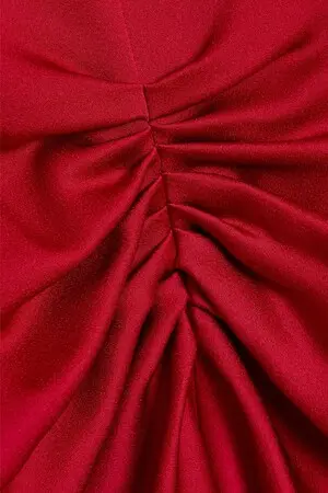 Victoria Beckham Gathered Satincrepe Gown
