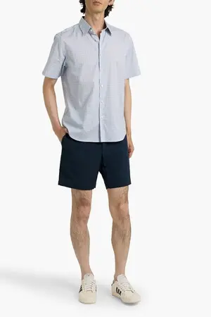 Theory Irving Printed Cottonblend Poplin Shirt