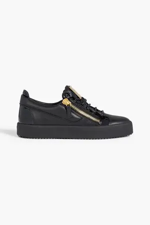 GIUSEPPE ZANOTTI Frankie Smooth And Patentleather Sneakers