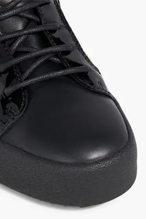 GIUSEPPE ZANOTTI Frankie Smooth And Patentleather Sneakers