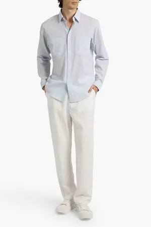 Theory Irving Cottonblend Seersucker Shirt
