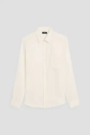 Theory Irving Linen Shirt - Ivory