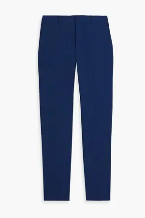 Theory Mayer Slimfit Checked Wool Suit Pants