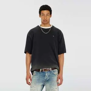 DIESEL® Cotton T-shirt With Degradé Effect - Black