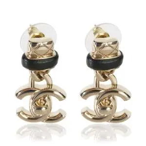 Chanel Gold-plated Turnlock Drop Earrings - Gold_plated