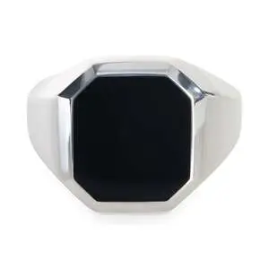 David Yurman Sterling Silver Onyx Streamline Signet Ring - Sterling_silver