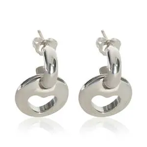 Tiffany & Co. Sterling Silver Vintage Heart Cut Out Earrings