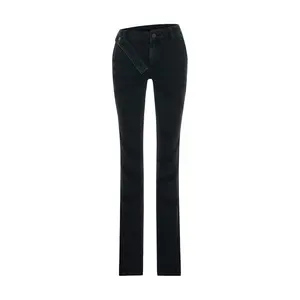 MAISON SEL Overdyed Denim Flare Jeans - Blue