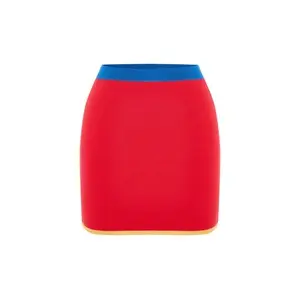 MAISON SEL Parabole Knit Mini Skirt - Red