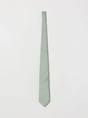 Corneliani Solid Linen And Silk Tie