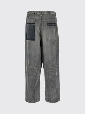 Mihara Yasuhiro Straight-leg Denim Jeans With Abstract Pattern