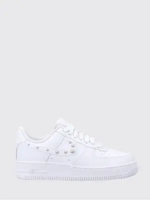 Nike Force 1 '07 Grain Leather Trainers With Synthetic Pearls - White