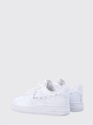Nike Force 1 '07 Grain Leather Trainers With Synthetic Pearls - White