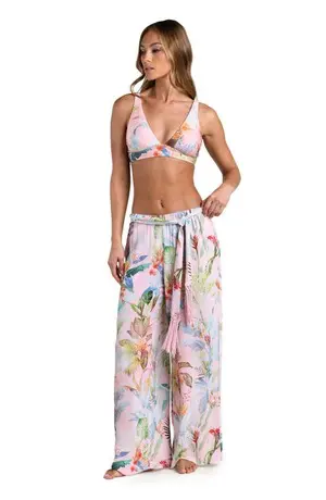 L'Agence Colorful Palms Cover-up Pants