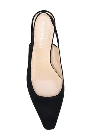 Ron White Bryne Pointed Toe Slingback Pump - Onyx