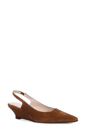 Ron White Bryne Pointed Toe Slingback Pump - Saddle
