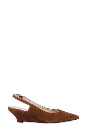 Ron White Bryne Pointed Toe Slingback Pump - Saddle