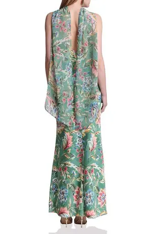Avec Les Filles Print Scarf Sleeveless Maxi Dress
