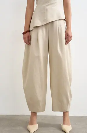 Topshop Pleated Barrel Pants