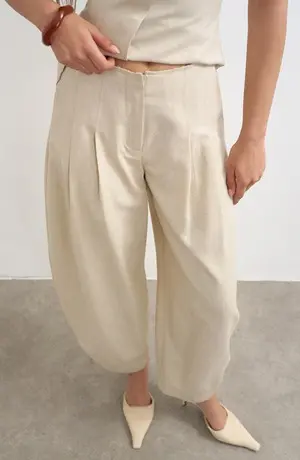 Topshop Pleated Barrel Pants