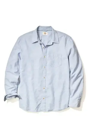 Marine Layer Better-than-linen Hemp Blend Button-down Shirt