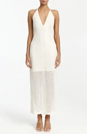 Significant Other Zenith Cutout Long Sleeve Knit Maxi Dress