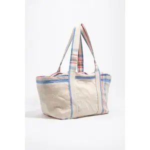 Bimba Y Lola Linen Maxi Bag - Ecru