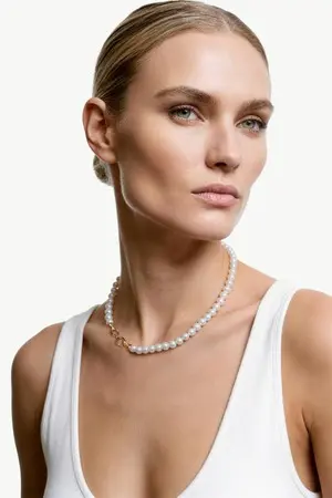 CLASSICHARMS Audrey Ocean Pearl Necklace - Gold