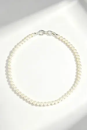 CLASSICHARMS Audrey Ocean Pearl Necklace Silver