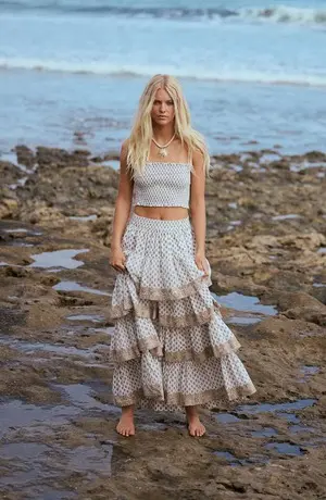 TALISMAN THE LABEL Silvana Tiered Maxi Skirt