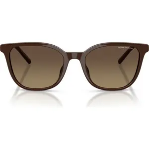 Armani Exchange 54mm Gradient Polarized Cat Eye Sunglasses