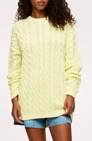 NUUDS Sailing Cable Stitch Sweater - Lemon