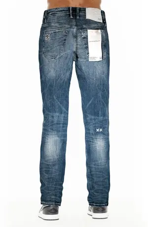 CULT OF INDIVIDUALITY Rebel Distressed Straight Leg Jeans