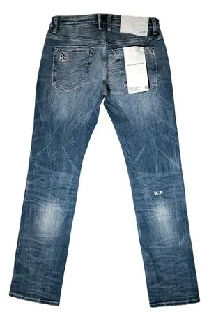 CULT OF INDIVIDUALITY Rebel Distressed Straight Leg Jeans
