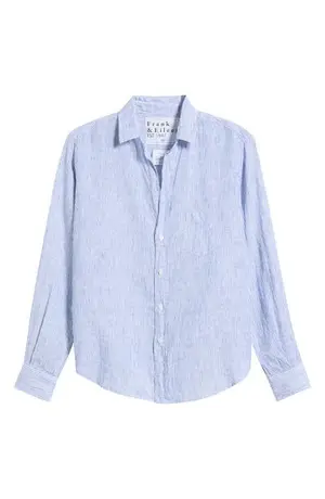 Frank & Eileen Relaxed Linen Striped Button-up Shirt