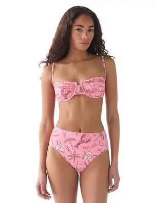 Kate Spade New York Ruched Underwire Bikini Top - Guava Slice