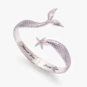 ALEX AND ANI Mermaid Kisses" Sterling Cuff Bracelet