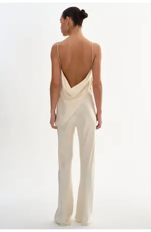 LAMARQUE Solange Asymmetric Satin Cami - Cream