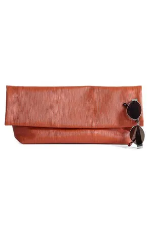 Topshop George Faux Leather Clutch