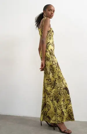 Topshop Paisley Satin Maxi Dress