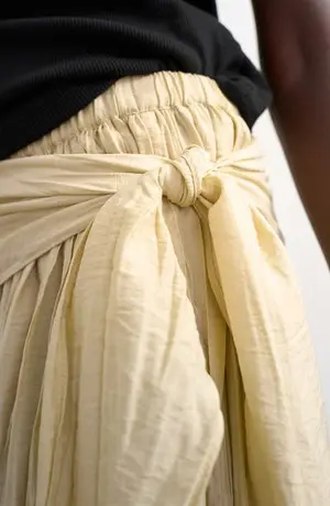 Topshop Sash Tie Crinkle Maxi Skirt