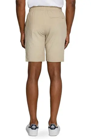 W.R.K Slim Fit Drawstring Seersucker Shorts