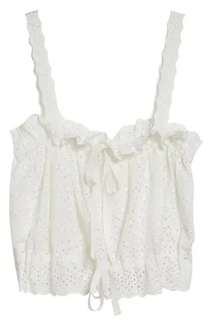 Ulla Johnson Isola Cotton Eyelet Top