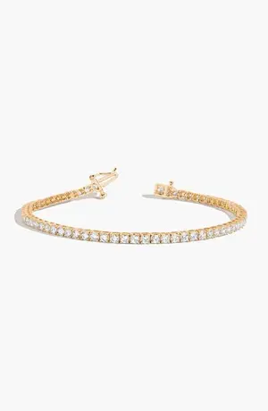 AURATE Classic Lab Grown Diamond Tennis Bracelet 3ct - Yellow