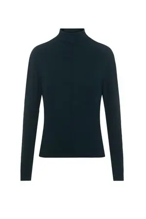 E.U.X. EXCLUSIVE Dolman Sleeve Turtleneck Thin Knit Sweater - Deep Teal