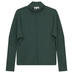 E.U.X. EXCLUSIVE Dolman Sleeve Turtleneck Thin Knit Sweater - Deep Teal