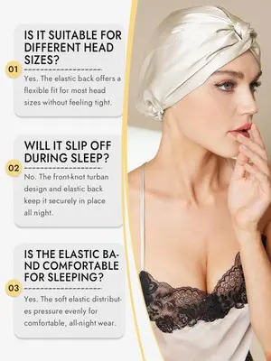SILKSILKY Pure Mulberry Silk Bonnet And Scrunchie Set - Beige