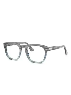 Persol Striped Square Frame Glasses