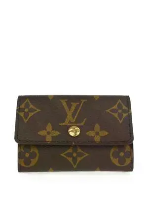 LOUIS VUITTON 2005 Monogram Porte Monnaie Plat Coin Case - Brown