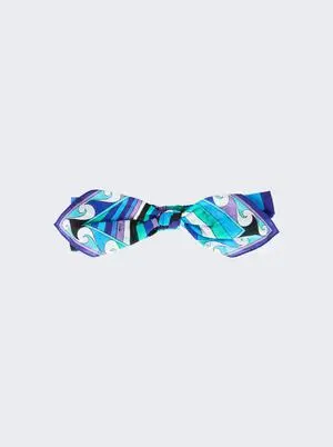 Emilio Pucci Iride Print Cotton Headband - Turquoise